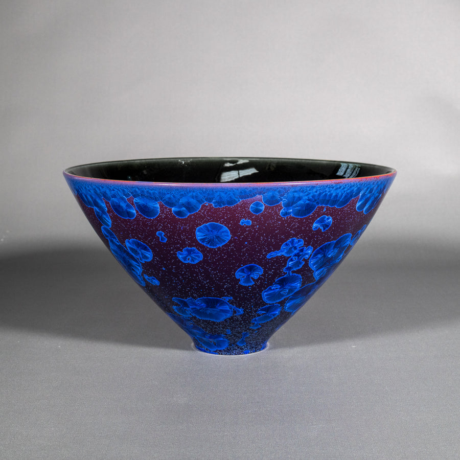 Large Purple and Blue Crystalline Bowl – Matt Horne Pottery